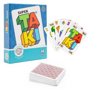 amigo games super taki classic playing cards game – match your cards to the color or shape in the discard pile – perfect for family game night – for kids & adults ages 6 & older