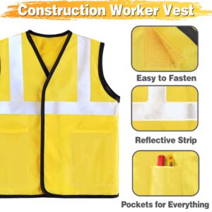 iPlay, iLearn Kids Construction Costumes, Toddler Worker Dress Up Clothes, Boys Pretend Builder Career Outfit, Halloween Role Play Toys, Tool Belt Vest Hat, Party Birthday Gift 3 4 5 6 Years Old Child