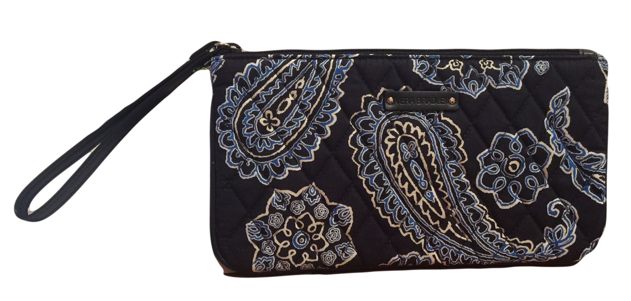 Limited Edition Vera Bradley Vera's Birthday Celebration Slim Zip Wristlet in Blue Bandana