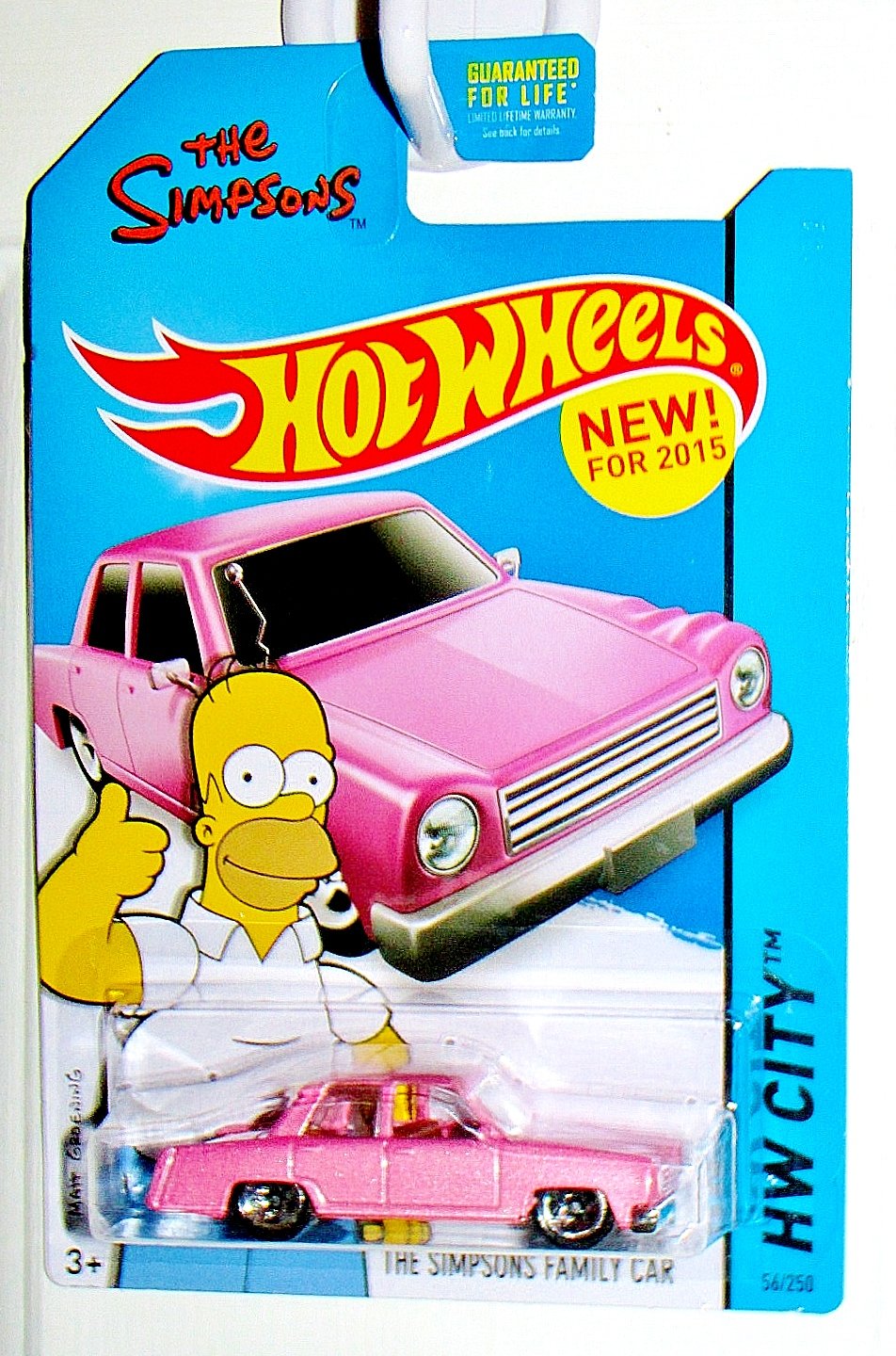 Hot Wheels 2015 HW City The Simpsons Family Car 56/250, Pink