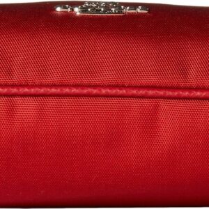 Coach Small Nylon Crossbody Shoulder Bag Style 36707 (Silver/True Red)