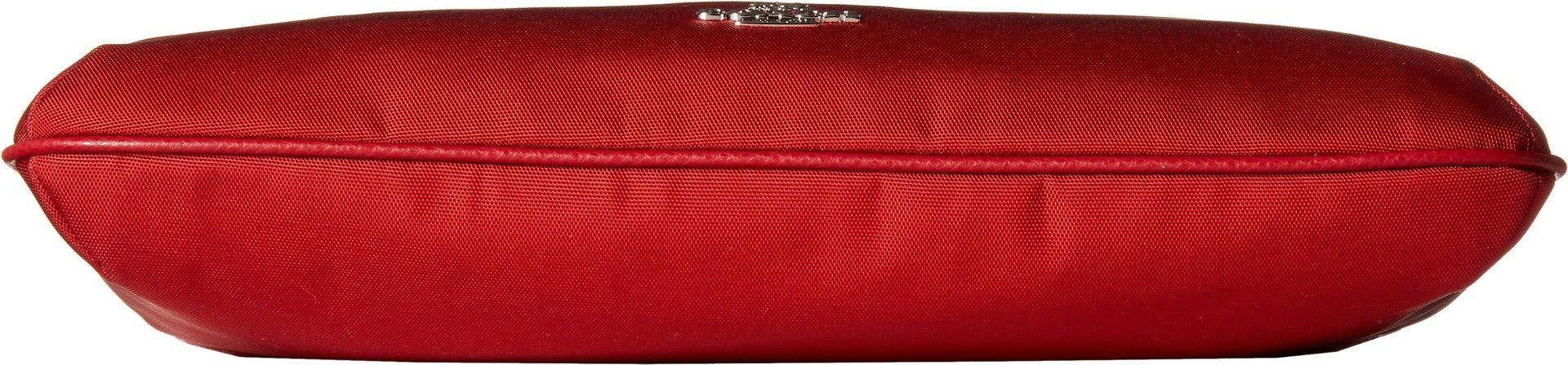 Coach Small Nylon Crossbody Shoulder Bag Style 36707 (Silver/True Red)