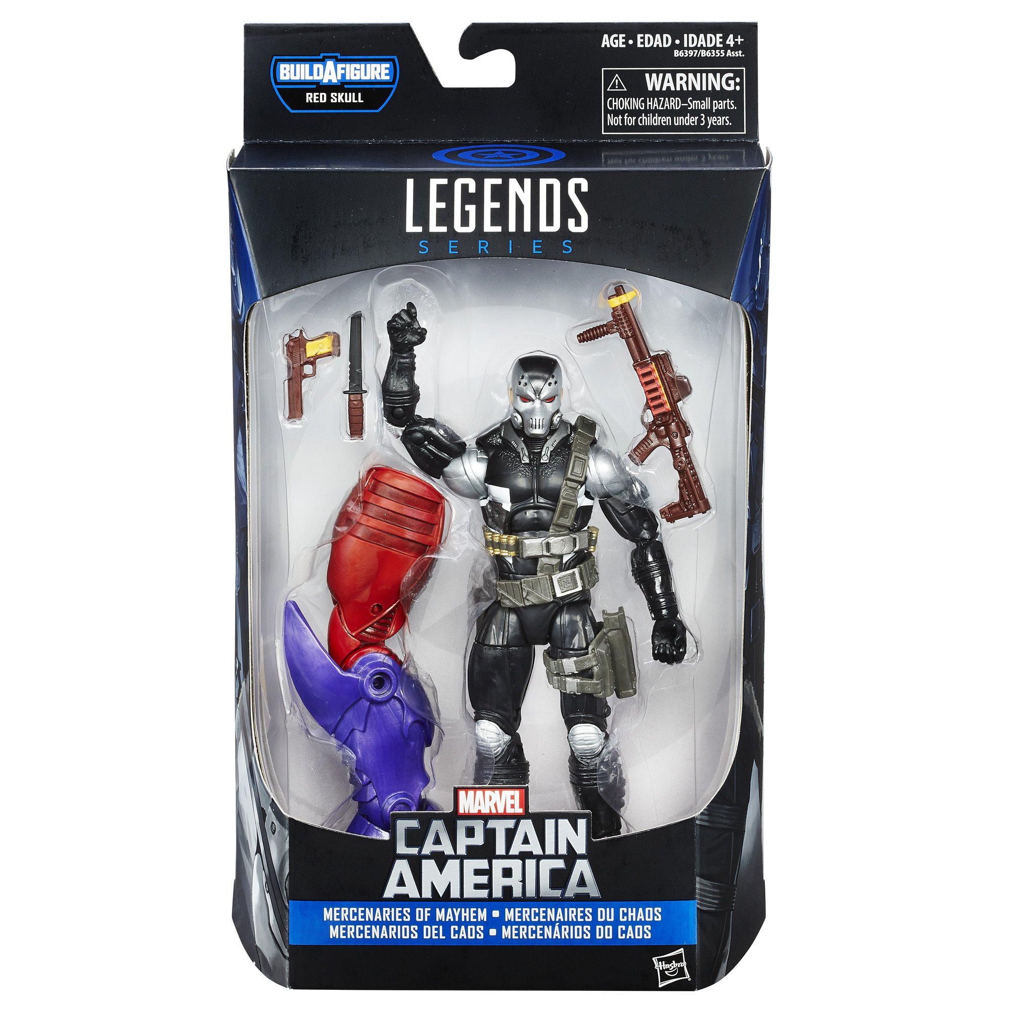 Marvel 6 Inch Legends Mercenaries of Mayhem Scourge Action Figure (Build Red Skull)