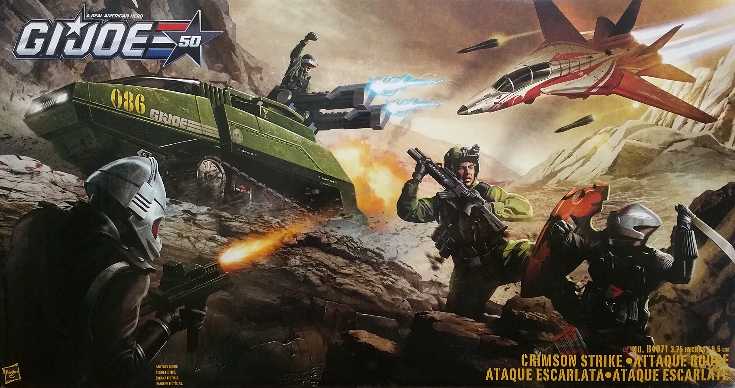 G.I. Joe 50th Anniversary Crimson Strike Set with Cobra Scythe & GI Joe Chimera & 4 Action Figures (2015 SDCC Comic-Con Exclusive)