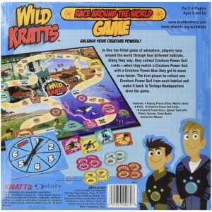 Pressman Wild Kratts Race Around the World Board Game Multicolor, 5"