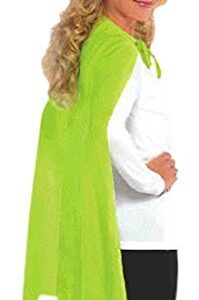 Amscan Solid Color Super Hero Costume 30" Cape, Neon Green