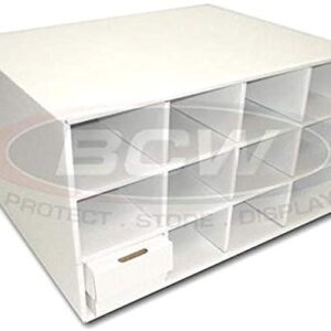 BCW Card House Storage Box | Card Storage Box for 9600 Trading Cards | Durable White Corrugated Cardboard | Ideal for Pokémon, MTG, and Sports Cards