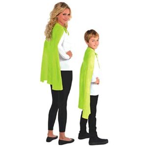 Amscan Solid Color Super Hero Costume 30" Cape, Neon Green