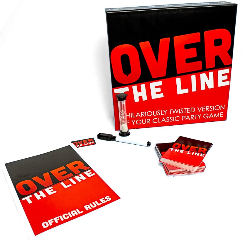 Over The Line Party Game- A Hilarious Acting and Drawing Word Card Guessing Game