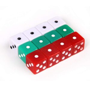 hand2mind Red, Green and White Dot Dice (Set of 144)