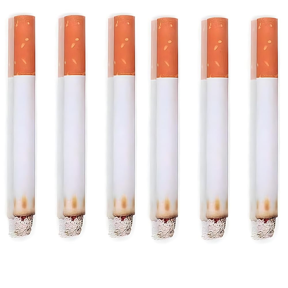 Fake Puff Cigarettes Costume Accessory - 3.25", 6 Count - Durable & Realistic - Ideal For Themed Parties & Theatrical Performances