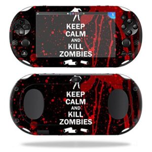 mightyskins skin compatible with sony ps vita (wi-fi 2nd gen) wrap cover sticker skins kill zombies