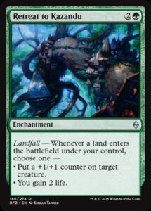 magic the gathering - retreat to kazandu - battle for zendikar