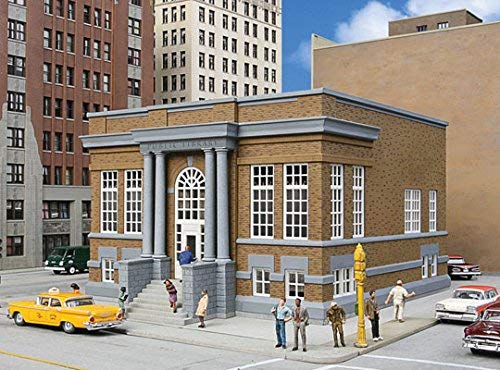 Walthers Cornerstone HO Scale Model Public Library Kit, 8-1/2 x 6-1/2 X 4-3/4" 21.5 x 16.5 x 12cm