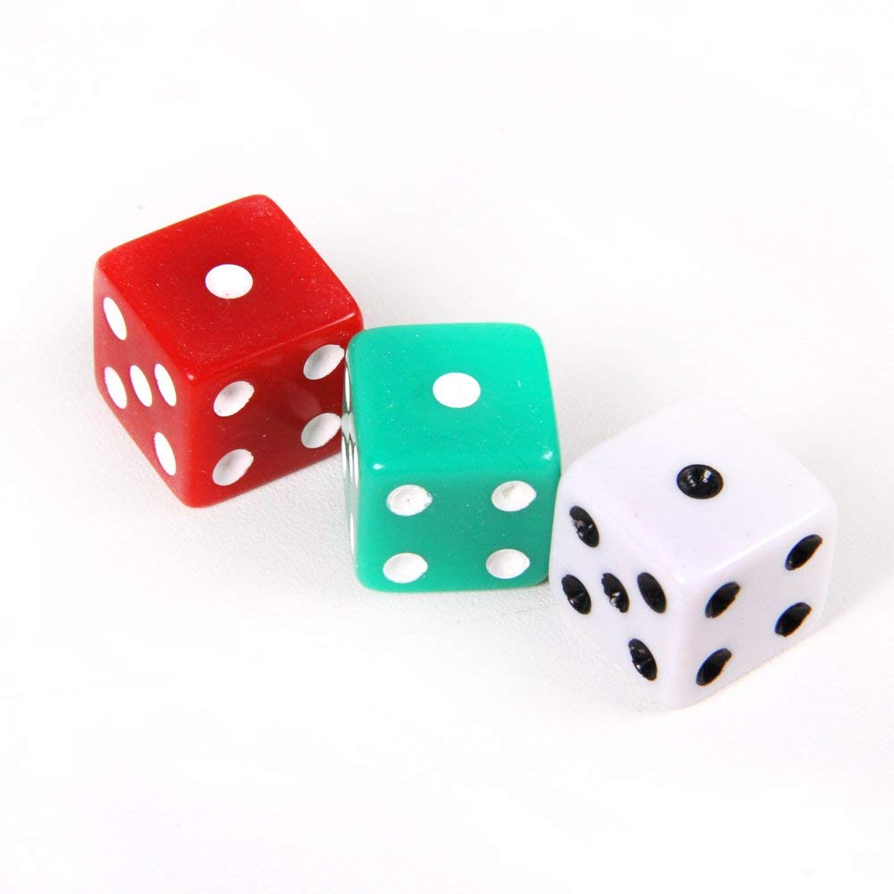 hand2mind Red, Green and White Dot Dice (Set of 144)