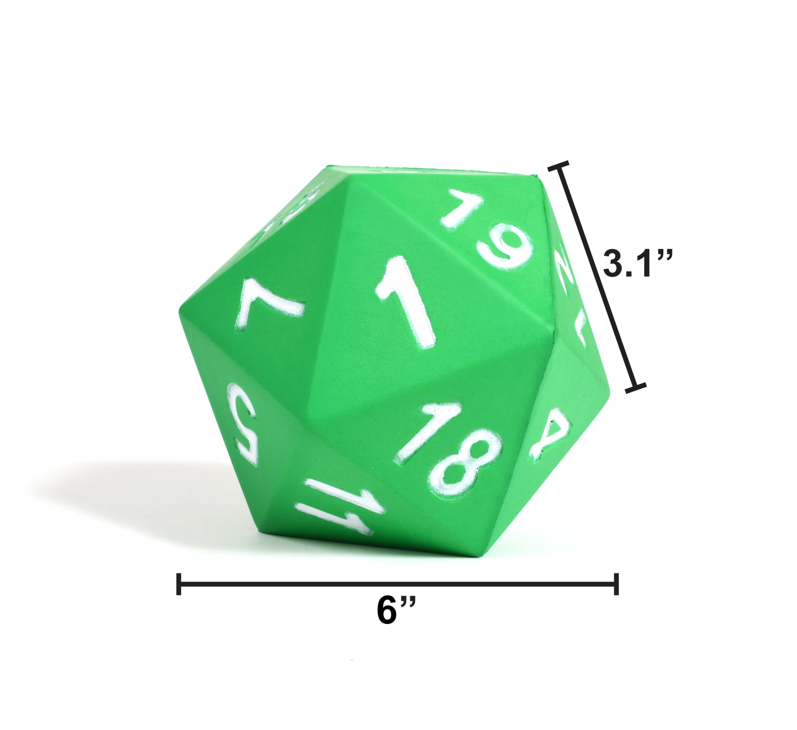 Learning Advantage Jumbo Polyhedra Die - 20 Sides - Large, Foam Dice for Games - Teach Numbers, Probability, Addition and Subtraction