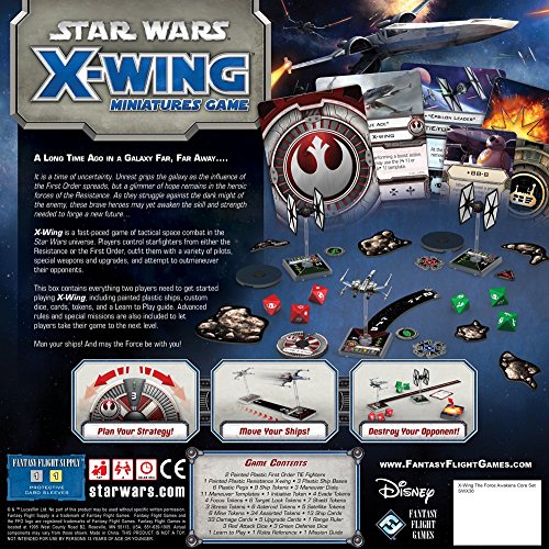 Atomic Mass Games Star Wars X-Wing 1st Edition Miniatures Game The Force Awakens CORE SET | Strategy Game for Adults and Teens | Ages 14+ | 2 Players | Average Playtime 45 Minutes | Made by Atomic Mass Games