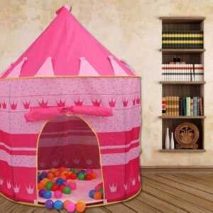 Creatov Kids Tent Toy Princess Playhouse - Toddler Play House Pink Castle for Kid Children Girls Boys Baby Indoor & Outdoor Toys Foldable Playhouses Tents with Carry Case Great Birthday Gift Idea