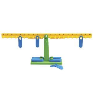 edxeducation student math balance - in home learning manipulative for early math and number concepts - includes 20 weights - beginner addition, subtraction and equations