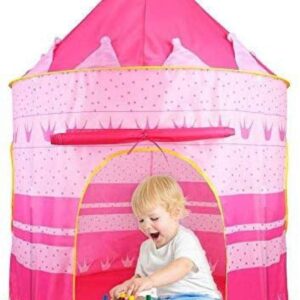 Creatov Kids Tent Toy Princess Playhouse - Toddler Play House Pink Castle for Kid Children Girls Boys Baby Indoor & Outdoor Toys Foldable Playhouses Tents with Carry Case Great Birthday Gift Idea