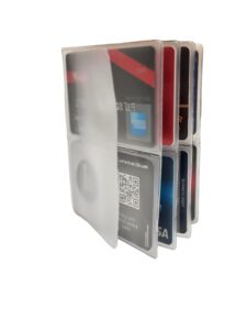 lb leatherboss set of 2 - replacement plastic insert for hipster wallets, card or picture insert 2 high stacked up