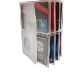 LB LEATHERBOSS Set of 2 - Replacement Plastic Insert for Hipster Wallets, Card or Picture Insert 2 High Stacked Up