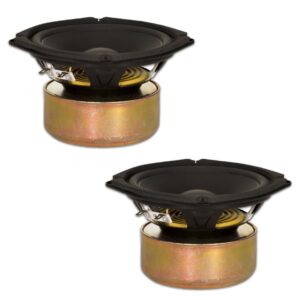 goldwood sound, inc. stage subwoofer, shielded 5.25" woofers 130 watt each 8ohm replacement 2 speaker set (gw-205/8s-2)