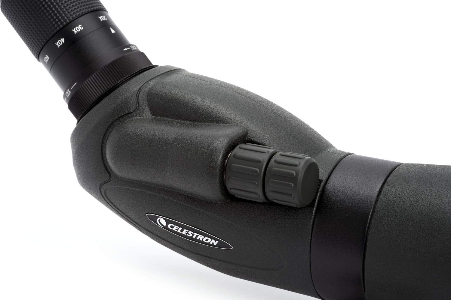 Celestron – TrailSeeker 80mm Angled Spotting Scope – Fully Multi-Coated XLT Optics – 20-60x Zoom Eyepiece – Waterproof & Fogproof – Rubber Armored