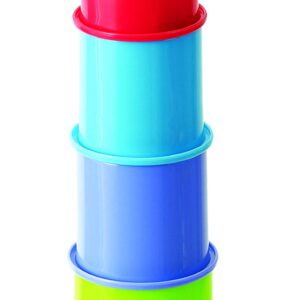 Play My First Year Rainbow Stacking Cups Baby Toys Educational Toddler Toys Top Blocks Game Kit BPA Free Toys for 1 2 3 4-5 Year Old Girls Boys, Black (2396)