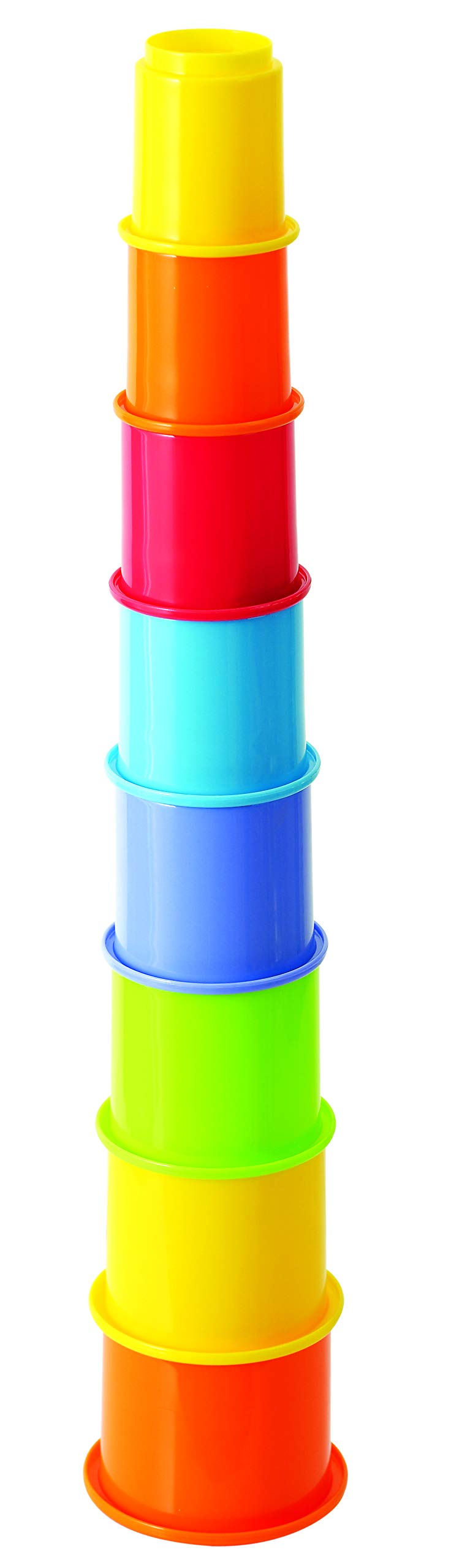 Play My First Year Rainbow Stacking Cups Baby Toys Educational Toddler Toys Top Blocks Game Kit BPA Free Toys for 1 2 3 4-5 Year Old Girls Boys, Black (2396)