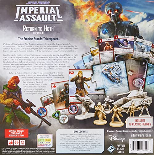 Star Wars Imperial Assault Board Game Return to Hoth EXPANSION - Epic Sci-Fi Miniatures Strategy Game for Kids and Adults, Ages 14+, 1-5 Players, 1-2 Hour Playtime, Made by Fantasy Flight Games