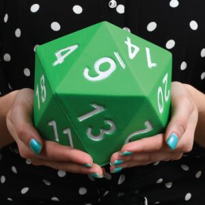 Learning Advantage Jumbo Polyhedra Die - 20 Sides - Large, Foam Dice for Games - Teach Numbers, Probability, Addition and Subtraction