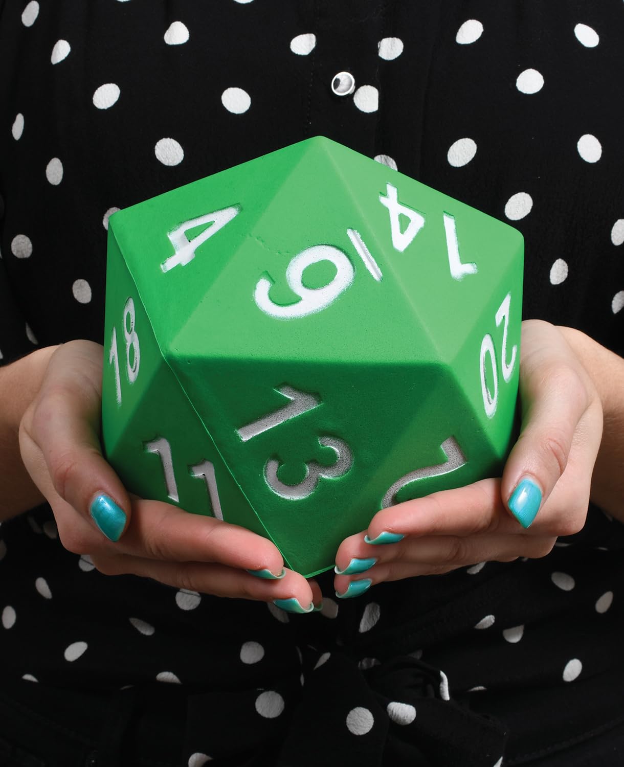 Learning Advantage Jumbo Polyhedra Die - 20 Sides - Large, Foam Dice for Games - Teach Numbers, Probability, Addition and Subtraction