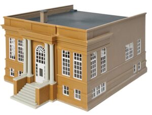 walthers cornerstone ho scale model public library kit, 8-1/2 x 6-1/2 x 4-3/4" 21.5 x 16.5 x 12cm