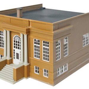 Walthers Cornerstone HO Scale Model Public Library Kit, 8-1/2 x 6-1/2 X 4-3/4" 21.5 x 16.5 x 12cm