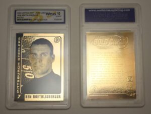 ben roethlisberger 2004 laser line gold card nfl steelers graded gem mint 10