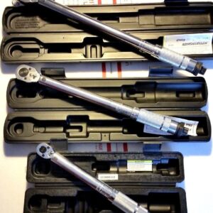 Torque Wrench Set of 3 1/4, 3/8, 1/2 Drive Click Type Snap Socket (3)