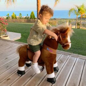 Smart Gear Pony Cycle Chocolate, Light Brown, or Brown Horse Riding Toy: 2 Sizes: World's First Simulated Riding Toy for Kids Age 4-9 Years Ponycycle Ride-on Medium