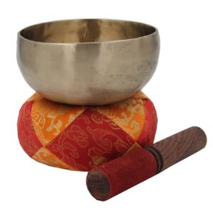 DharmaObjects Hand Hammered Zen 5 Inches Singing Bowl/Mallet/Cushion Set