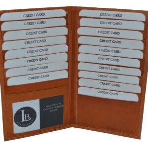 Leatherboss Wallet Womens Leather Long Credit Card Organizational Wallet (Tan)