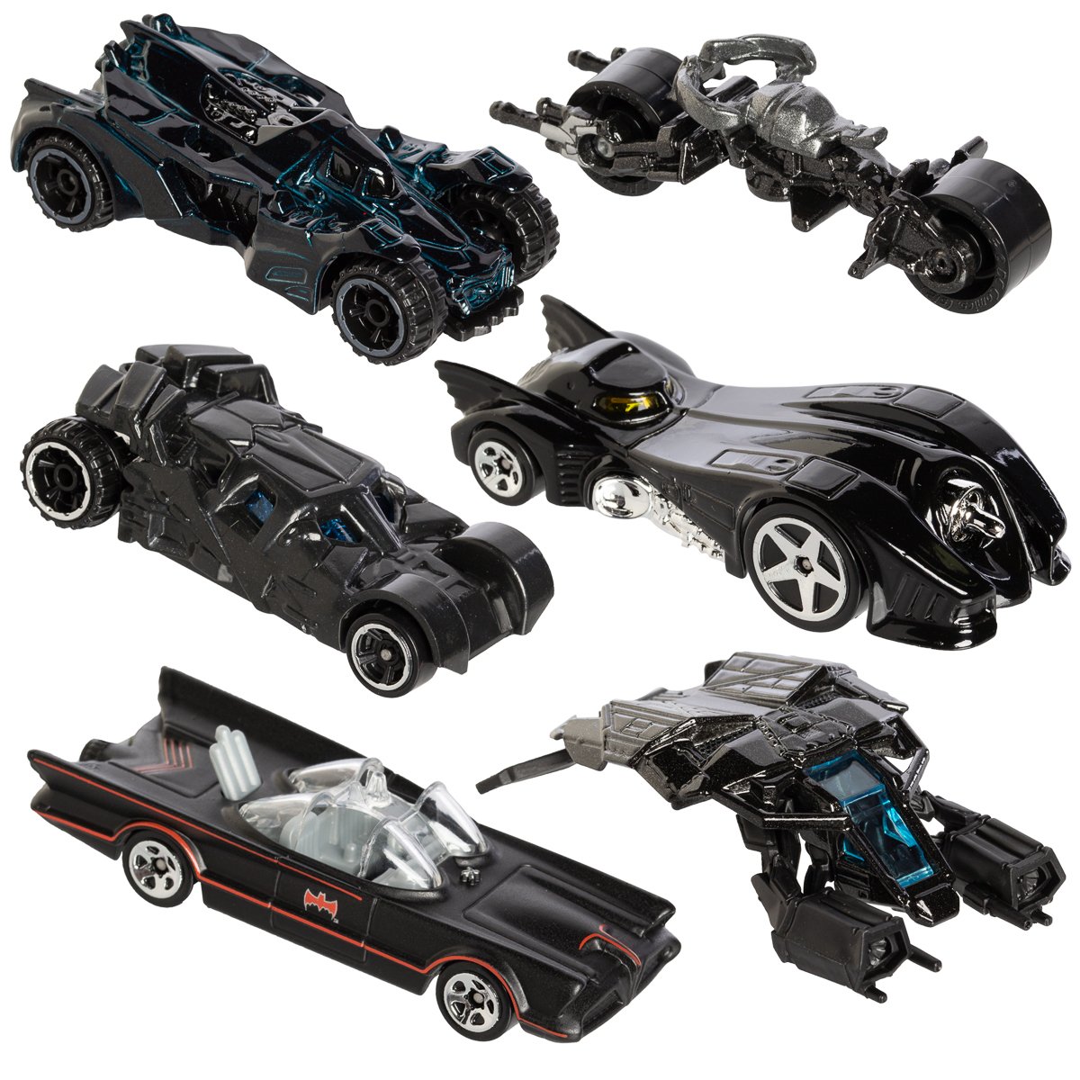 Hot Wheels, 2015 Batman, Bundle Set of 6 Exclusive Die-Cast Vehicles