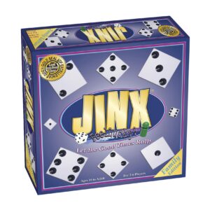 jinx - fast and fun board game of chance where the luck of the roll determines your fate - game night fun for family & adults