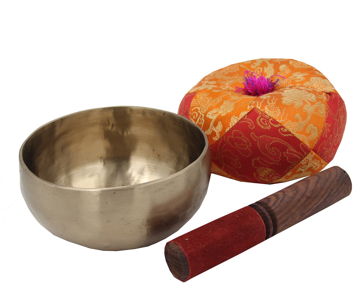 DharmaObjects Hand Hammered Zen 5 Inches Singing Bowl/Mallet/Cushion Set