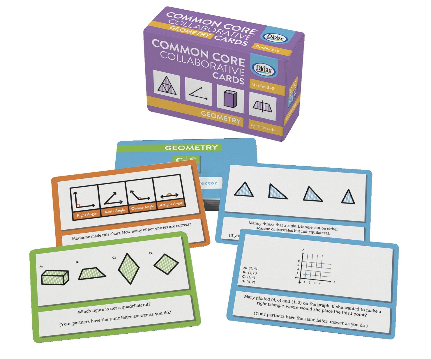 Didax Educational Resources Common Core Collaborative Cards-Geometry