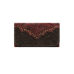 american west annie's secret collection ladies' tri-fold wallet