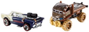 hot wheels star wars chewbacca and han solo character car (2-pack)