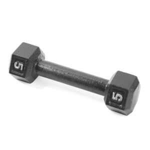 cap barbell cast iron hex dumbbell, black, single, 30 lb