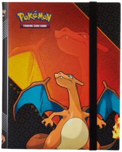 ultra pro - pokemon: charizard 9-pocket full-view pro binder red, trading card collector's album display binder protection solution