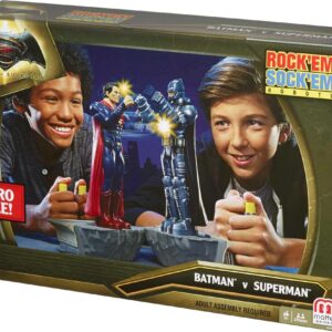 Mattel Games Batman Vs. Superman Rock 'Em Sock 'Em Robots 2-Player Kids Game, Fighting Robots Action Game (Amazon Exclusive)