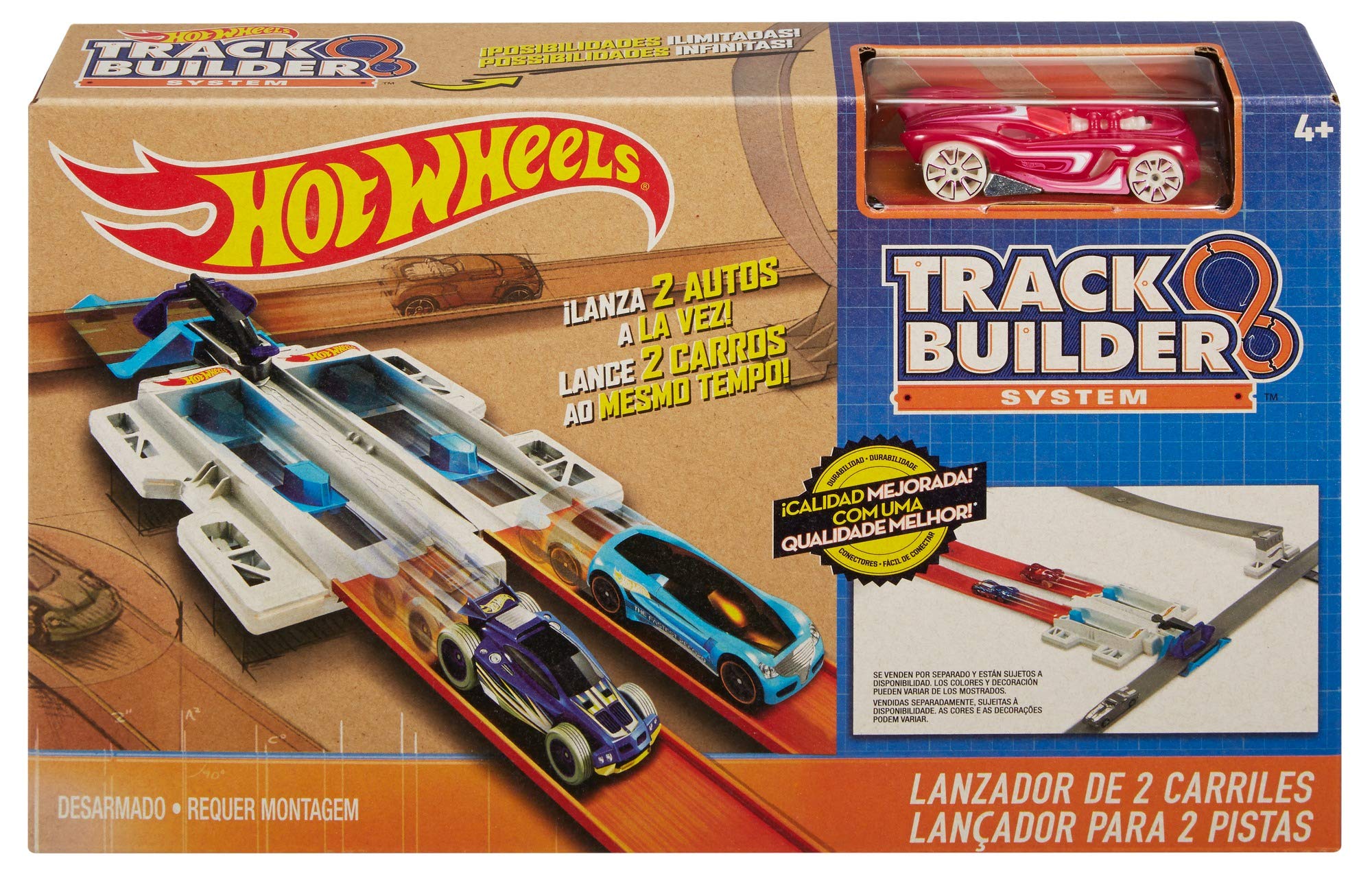 Hot Wheels Track Builder 2-Lane Launcher Playset